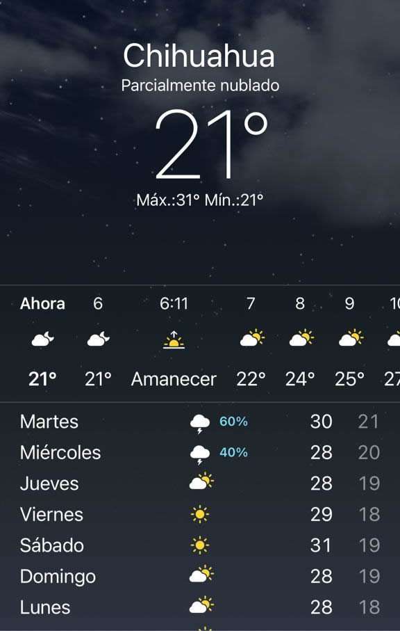 Arranca el día con 21 grados de temperatura | La Opción de Chihuahua