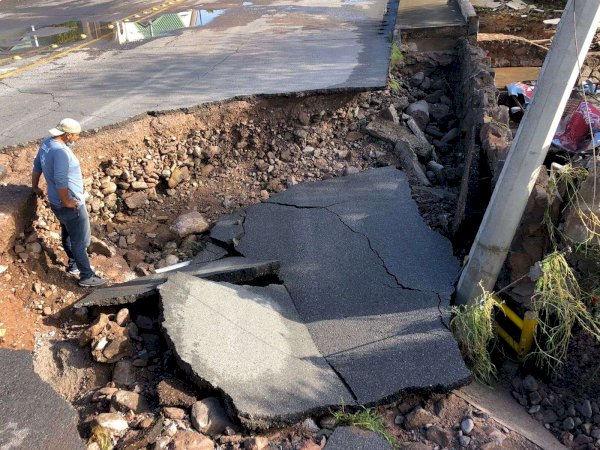 Nace súper socavón tras el tormentón | La Opción de Chihuahua