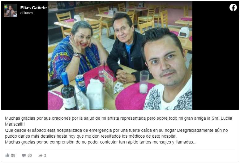 Hospitalizan de emergencia a lucila mariscal famosa por su personaje ...