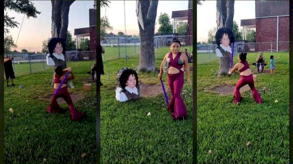 Fan de selena rompe piñata de yolanda saldívar | La Opción de Chihuahua