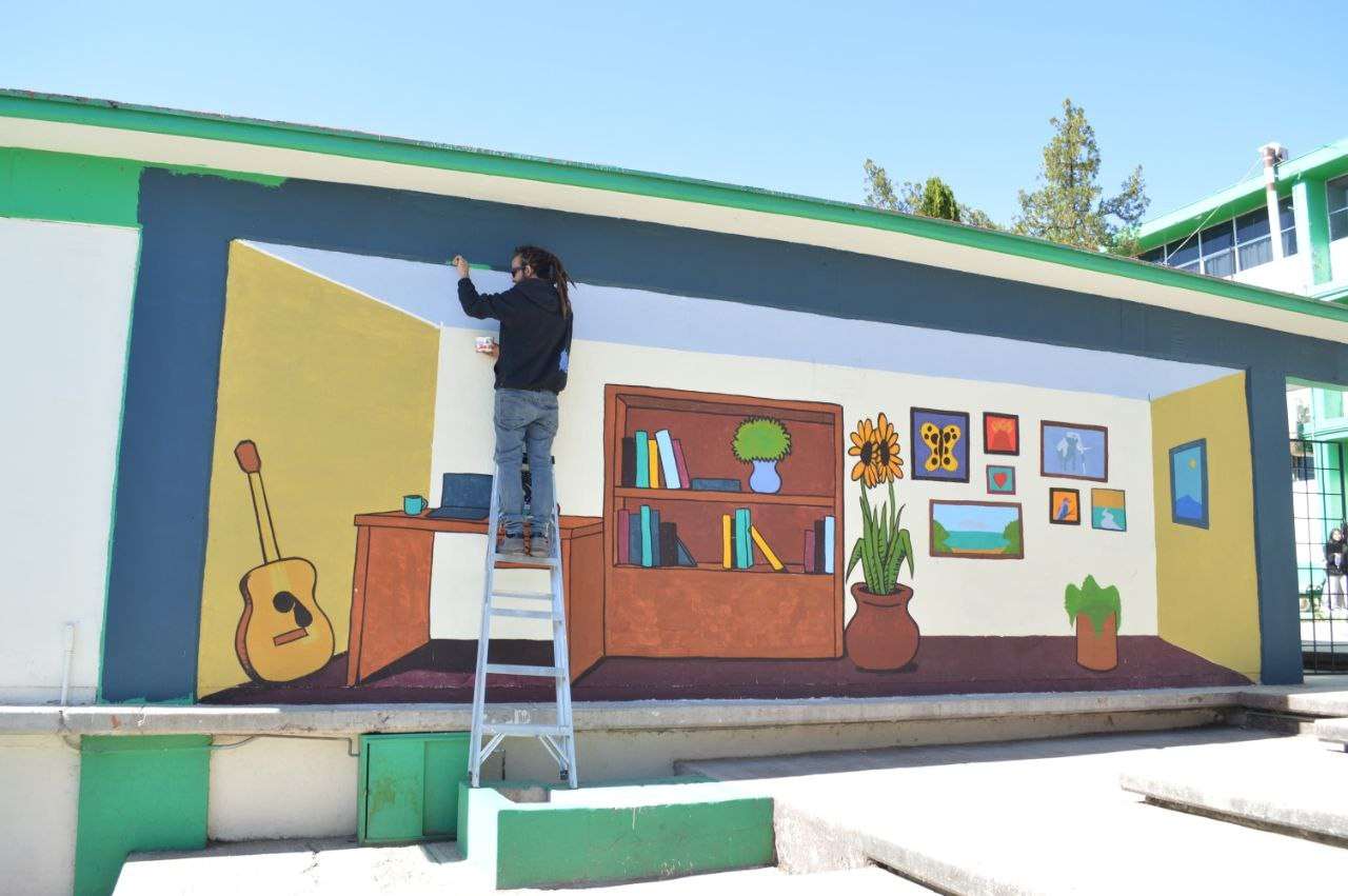 Crean mural comunitario en el COBACH 4 | La Opción de Chihuahua