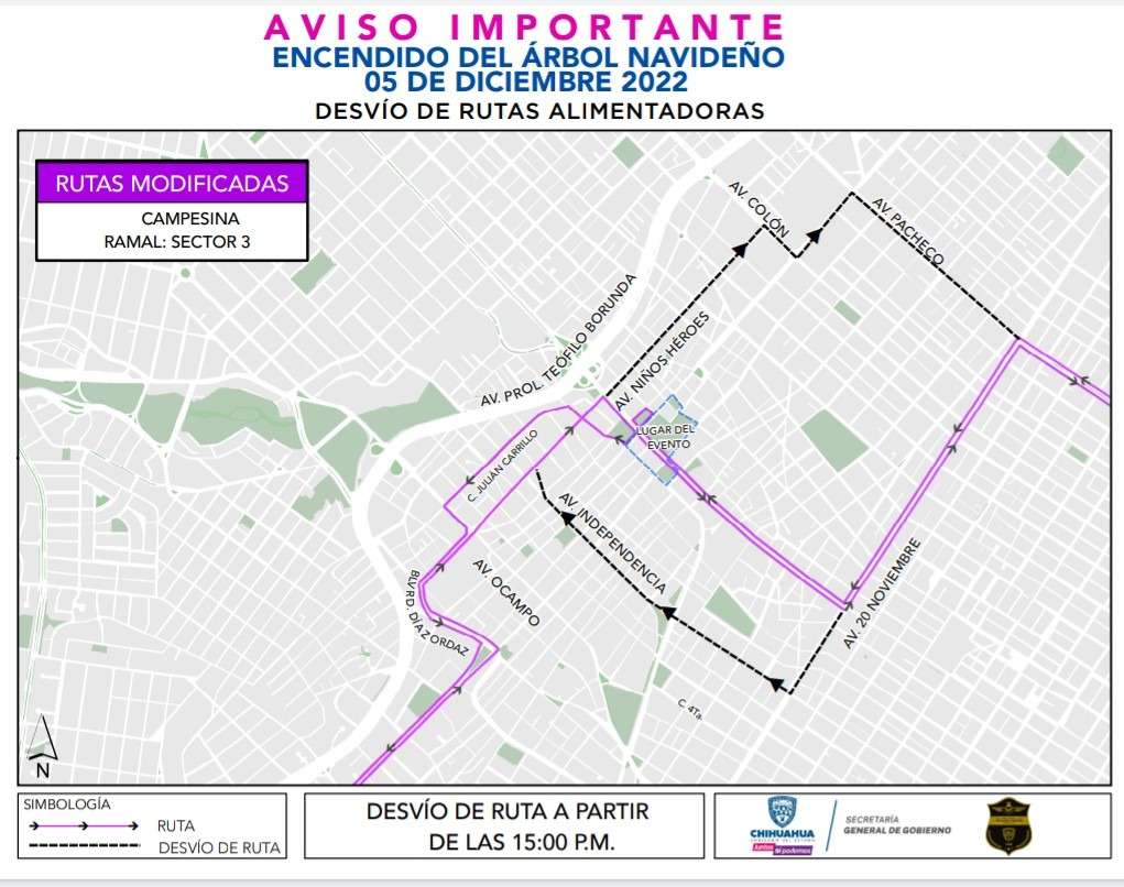 Habrá cambio de rutas de transporte por encendido del Árbol Navideño ...