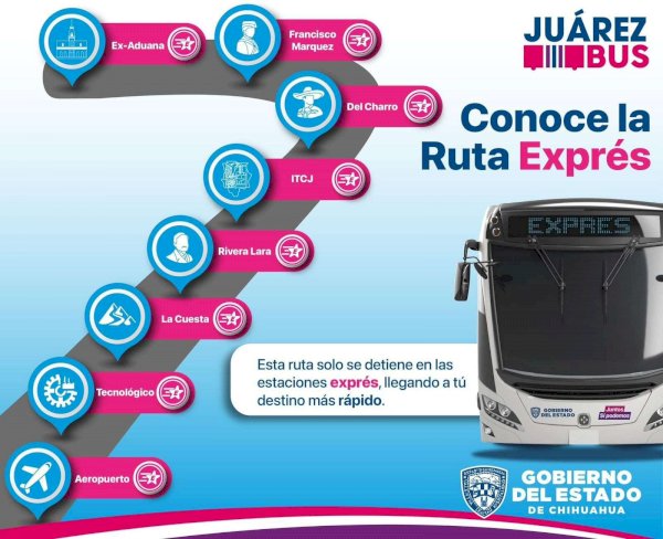 Invitan a usuarios del Juárez Bus a conocer y utilizar la Ruta Exprés ...