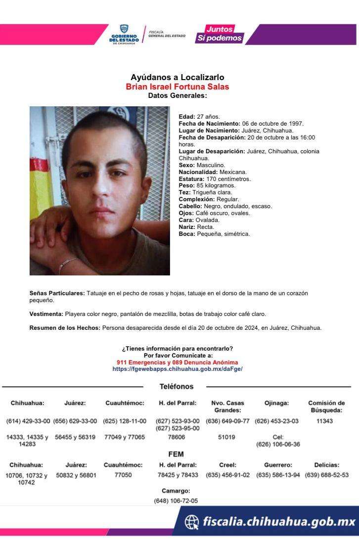 Desaparece Brian Israel, de 27 años; solicitan apoyo para encontrarlo ...