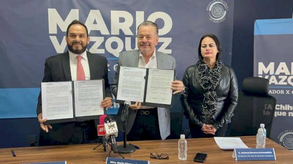 Firma Mario Vázquez convenio con Icatech | La Opción de Chihuahua