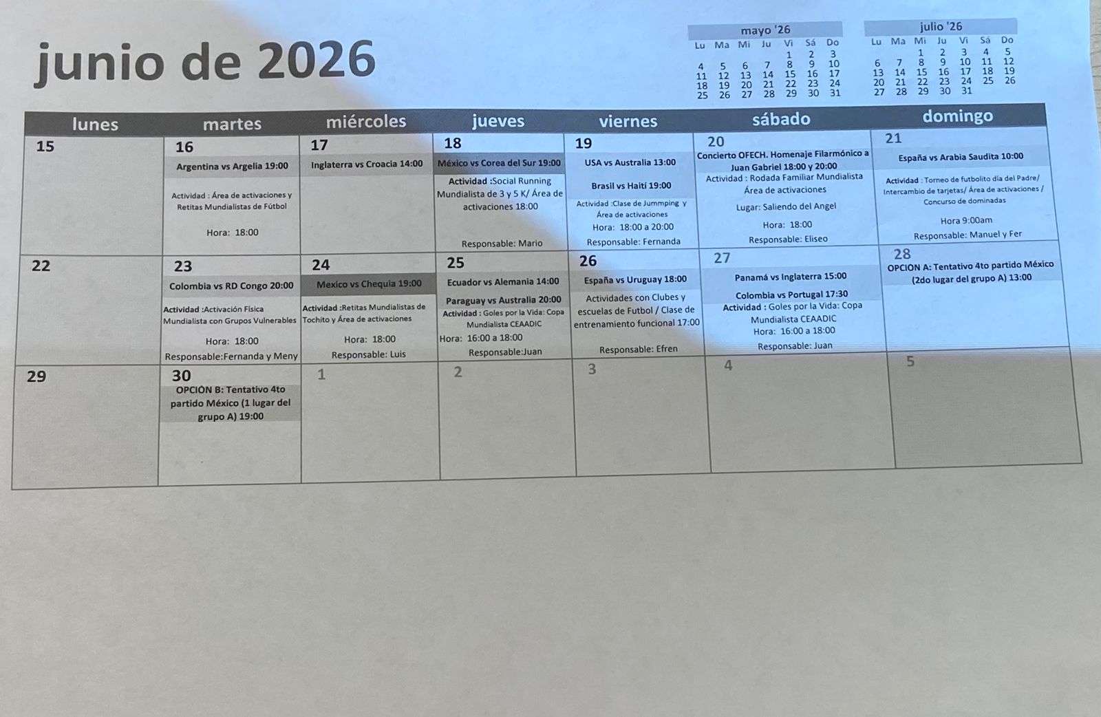Presentan calendario de actividades en el Fan Fest | La Opción de Chihuahua
