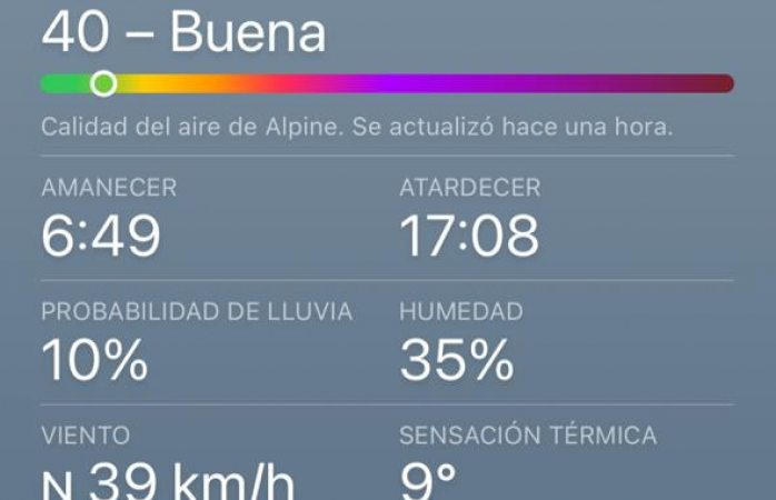 Sensación térmica con 4 grados de diferencia aquí: de 13 a 9 grados ...